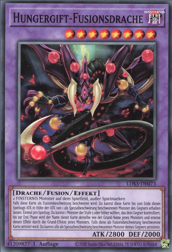 Recollectibles Sammelkarte Yugioh Karte Hungert Fusionsdrache
