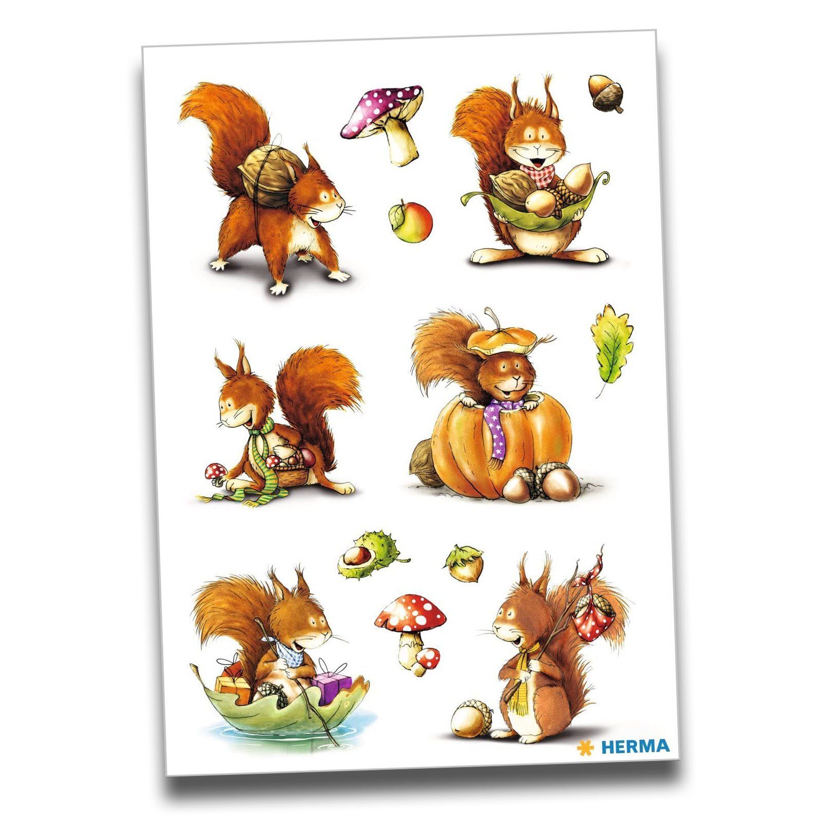 HERMA Aufkleber HERMA Sticker DECOR "Eichhörnchen" - 3368, Eichhörnchen ...