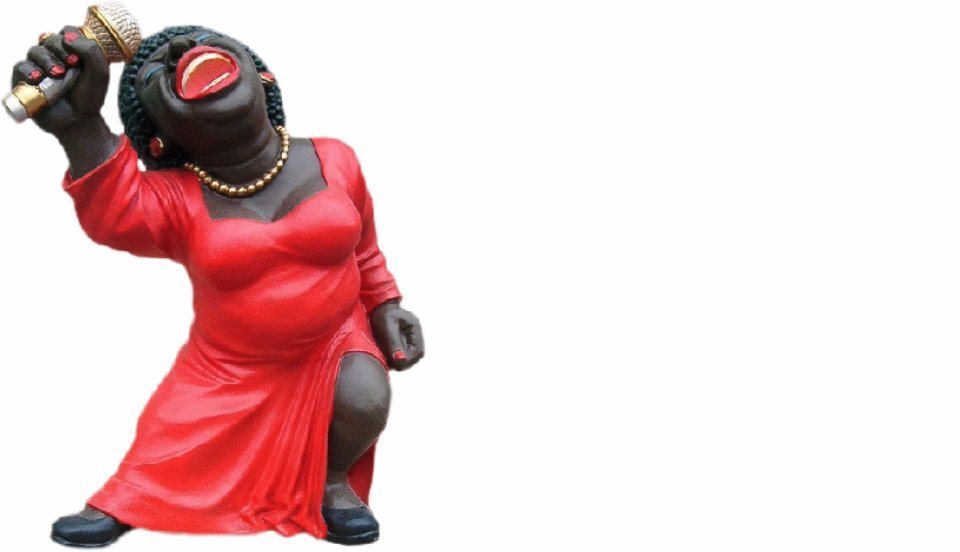 Jvmoebel Dekoobjekt Design Soule Sängerin Figur Statue Skulptur Figuren