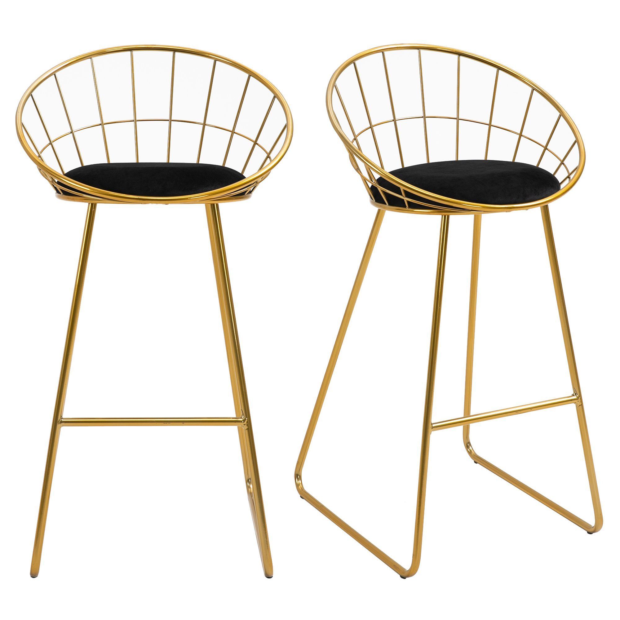 Homcom Barhocker Küchenhocker Mit Rückenlehne Tresenhocker 2 St