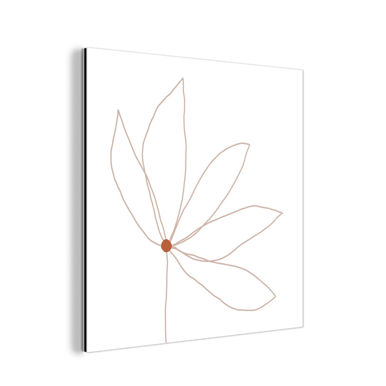 Muchowow Metallbild Minimalismus Blumen Linienkunst 1 St Alu