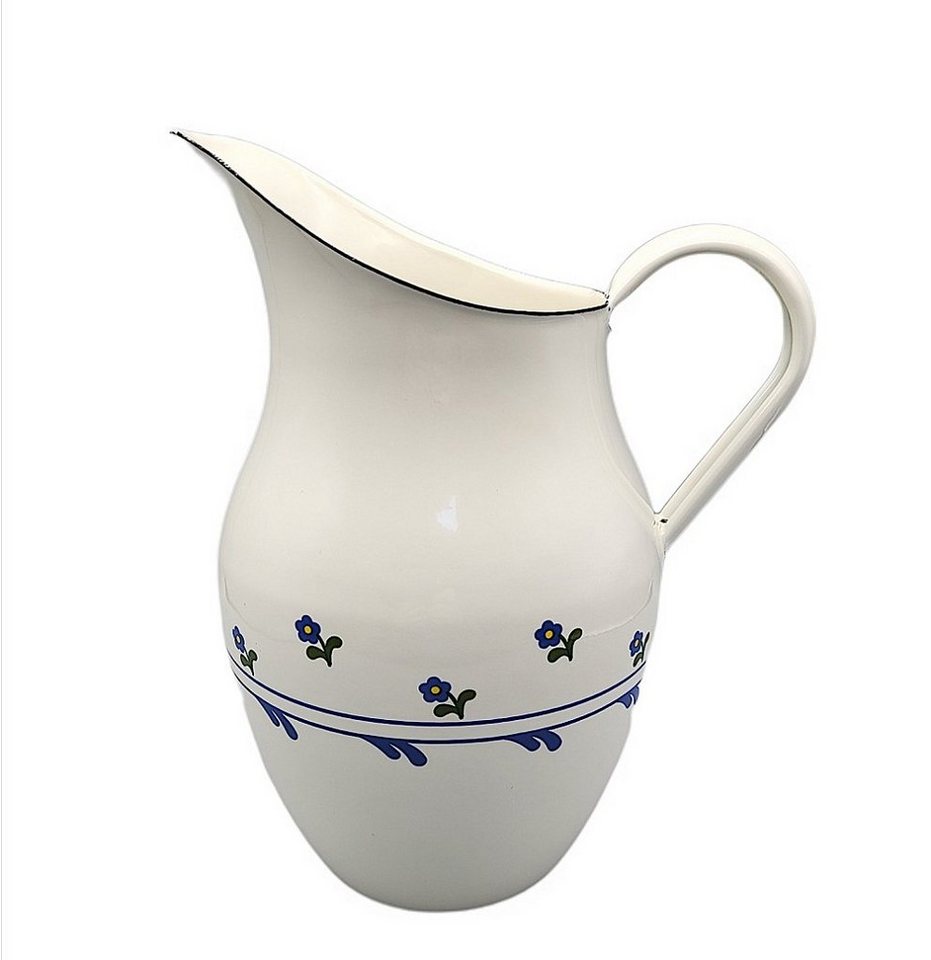 Linoows Badaccessoire Set Emaille Wasserkanne Waschtisch Kanne Wasch