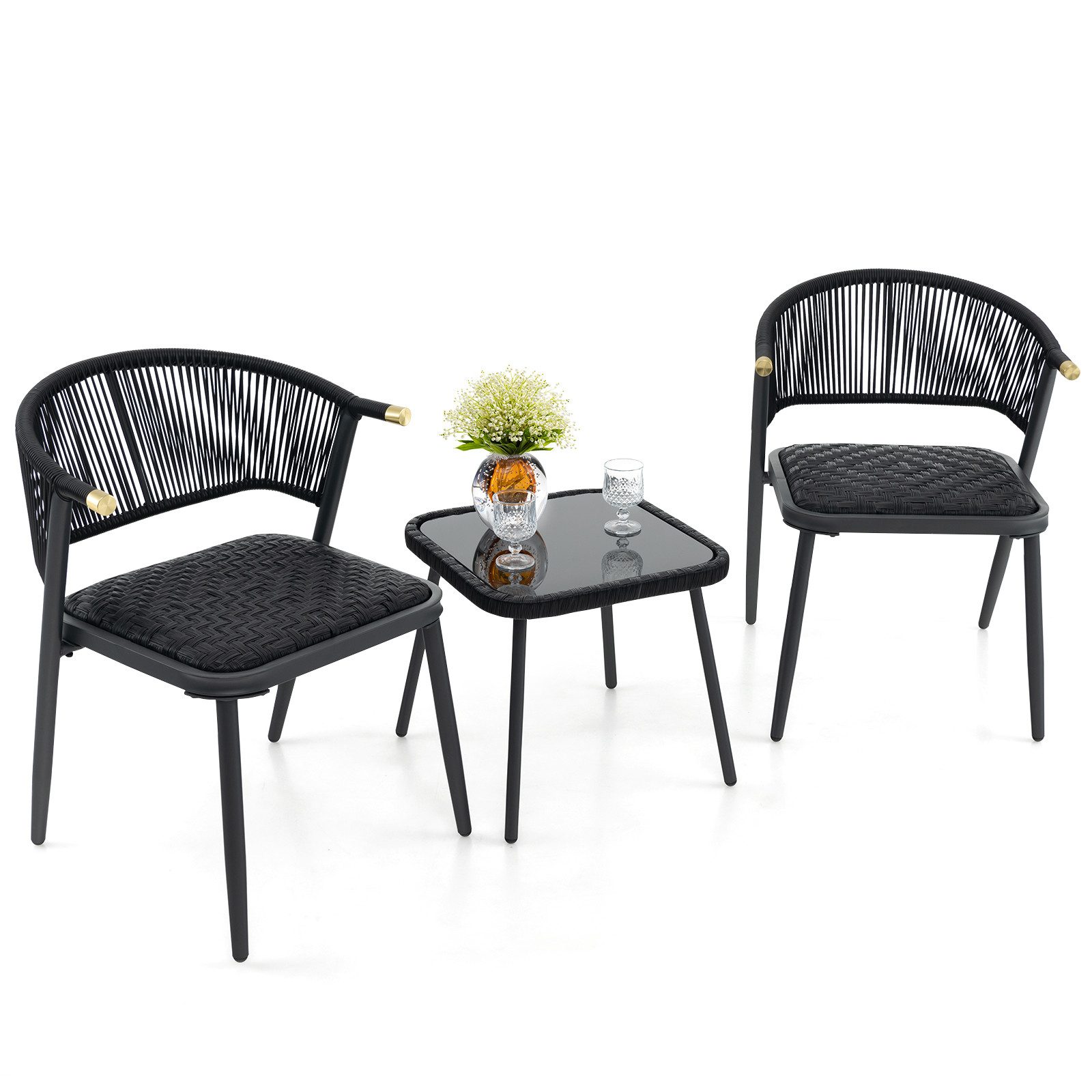 Komfotteu Balkonset Gartenmöbel Set Rattanstühle And Kaffeetisch