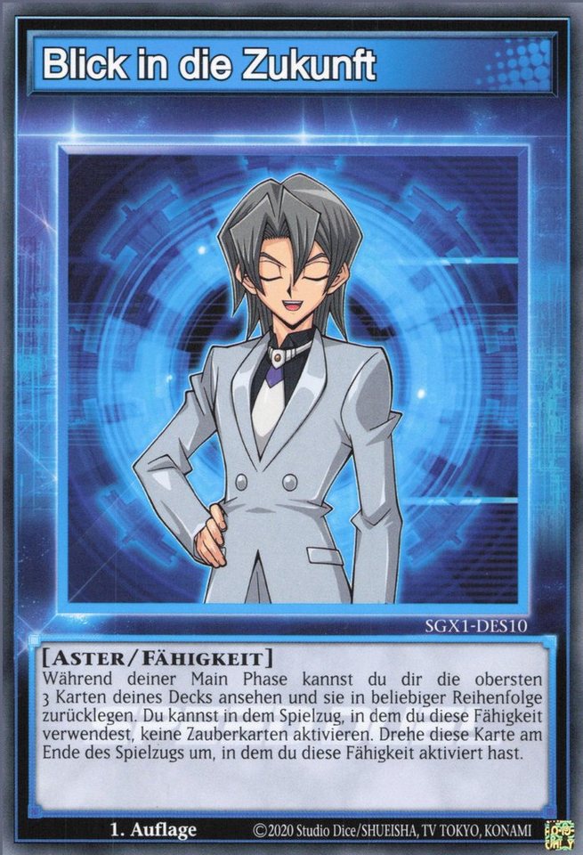 Recollectibles Sammelkarte Yugioh Karte Blick In Die Zukunft Skill