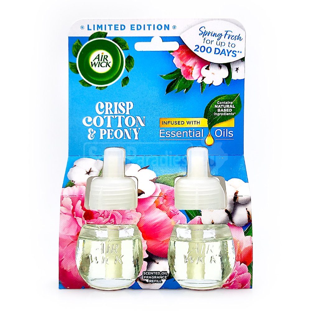 Air Wick Duftöl Air Wick Duftölflakon Crisp Cotton & Peony, Duo-Pack 2x 19 ml