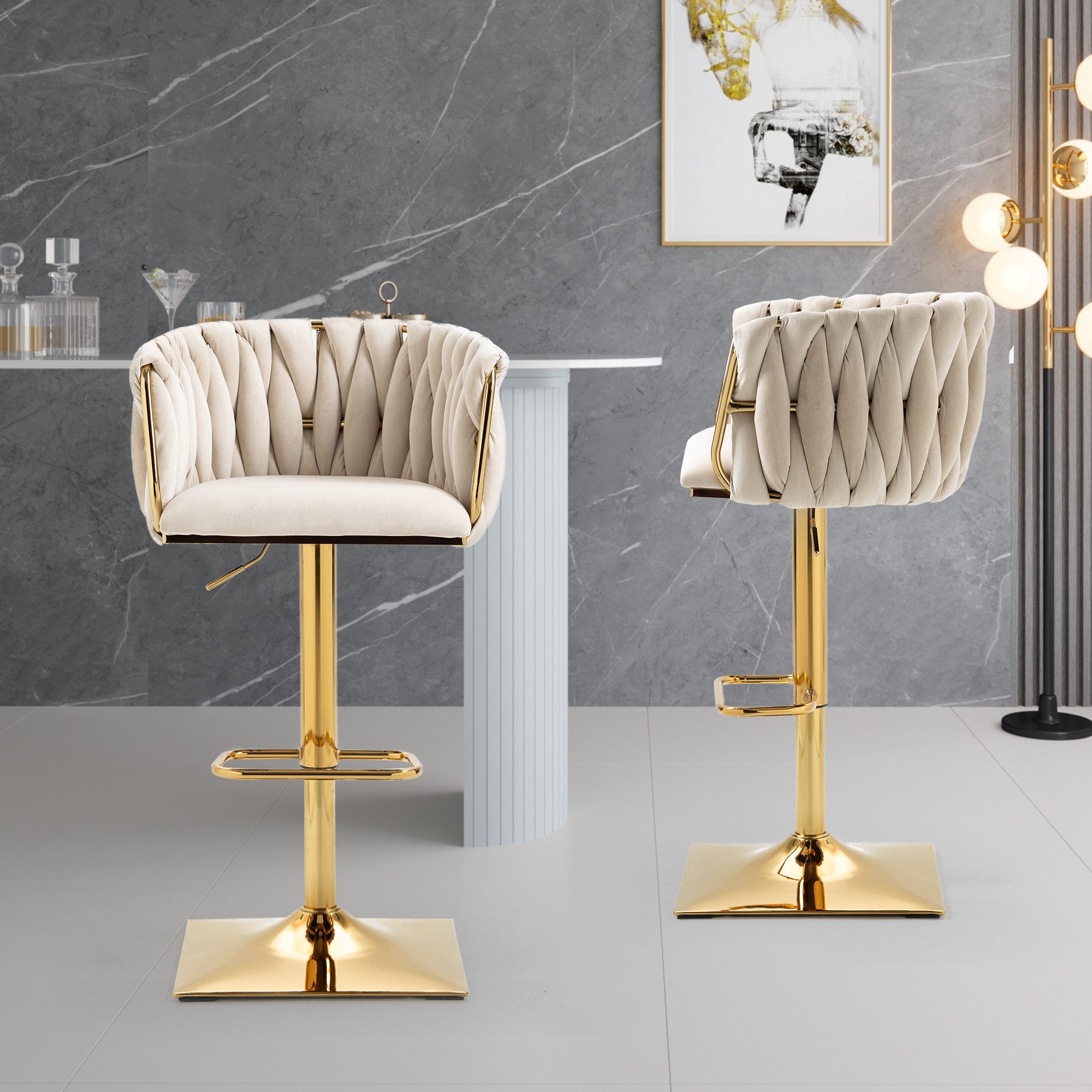Merax Barhocker Mit Fußstütze 2 St Barstühle Küchenstühle