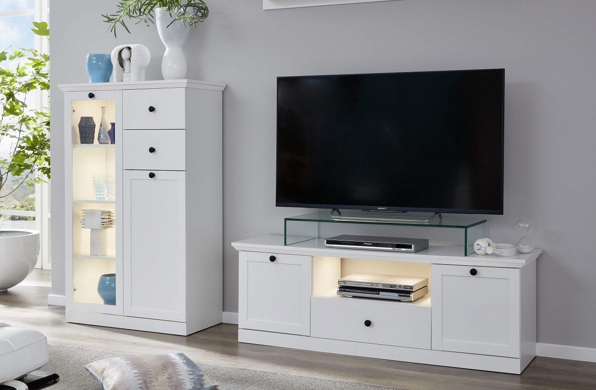 Trendteam Wohnzimmer Set Brandson Baxter Fernsehschrank Schrankwand