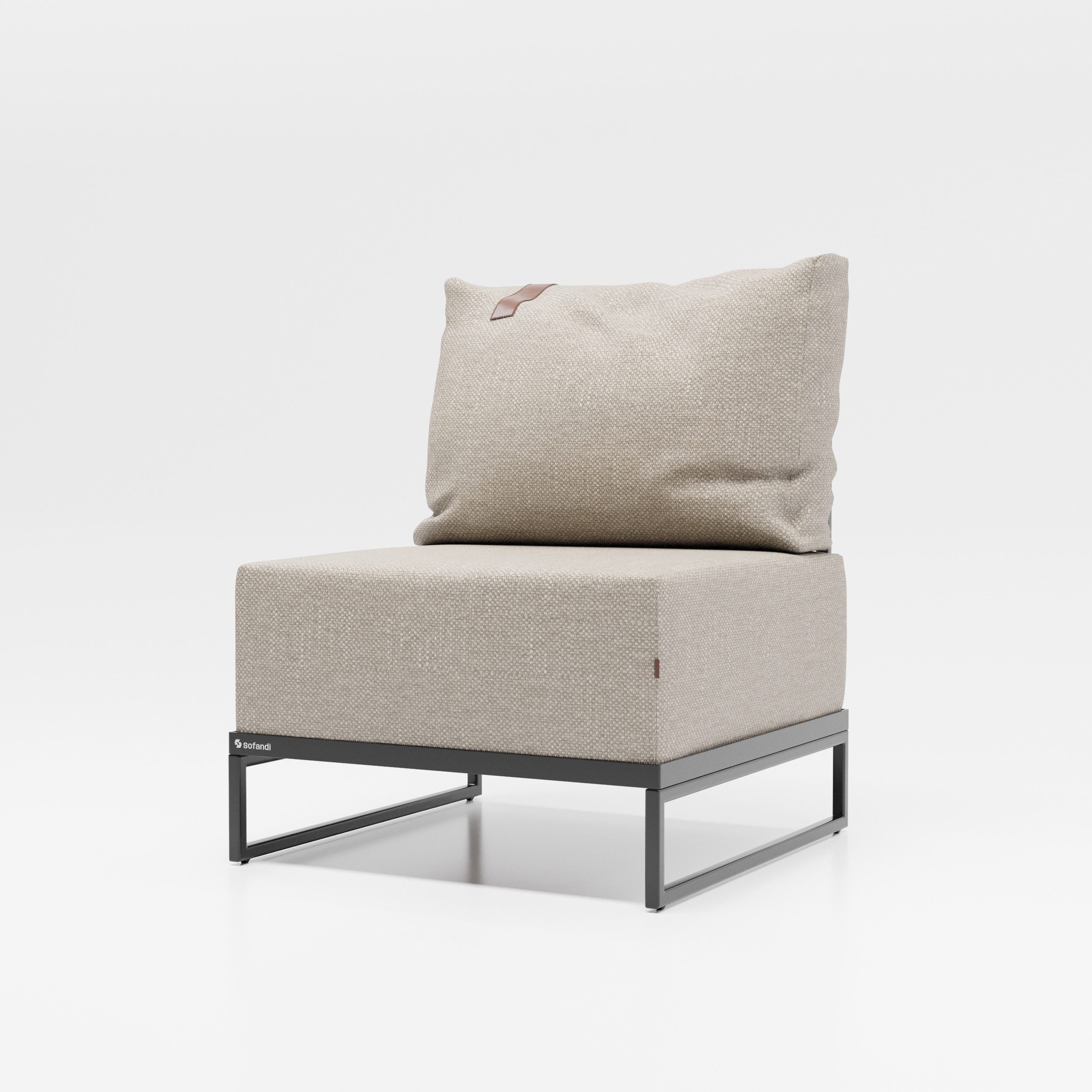 Jan Nowak Gartenlounge-Set Gartensitz Stoff Joki, gerade Beine mattschwarz