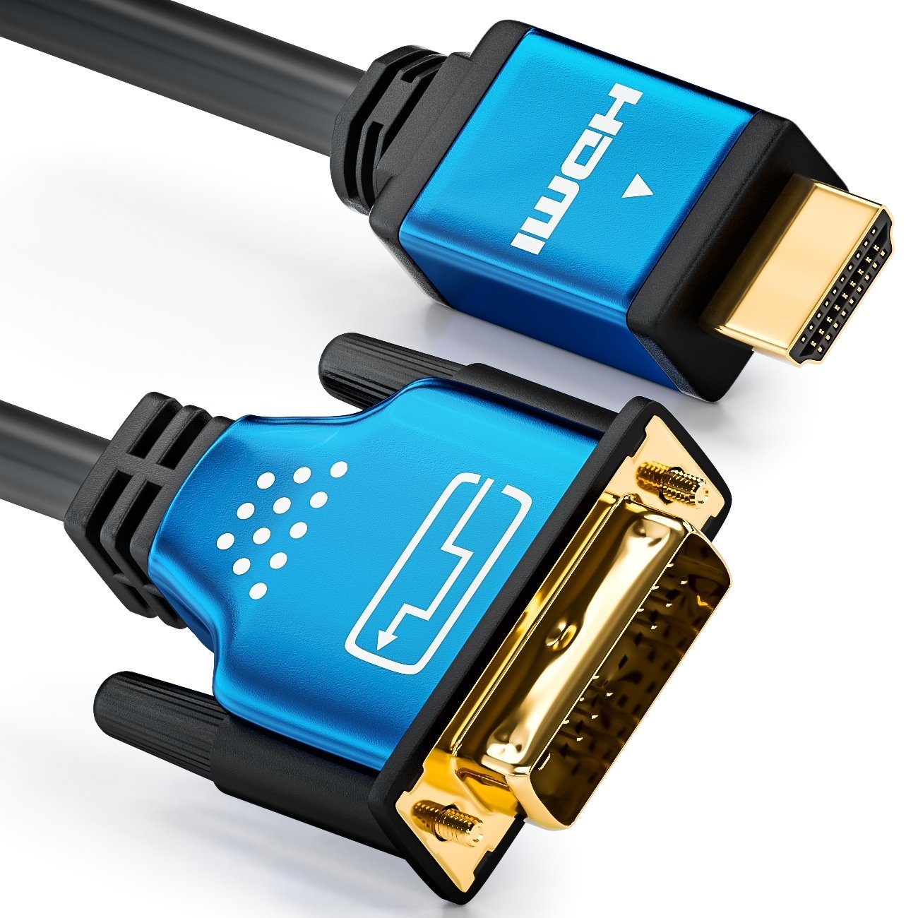 deleyCON deleyCON Premium HQ HDMI zu DVI Kabel High Speed - [1,5m] HDMI ...