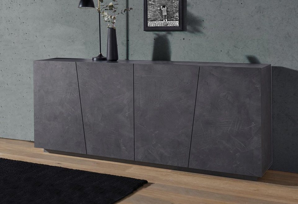 Möbelando Sideboard Viterbo 200 X 86 X 43 Cm Bht