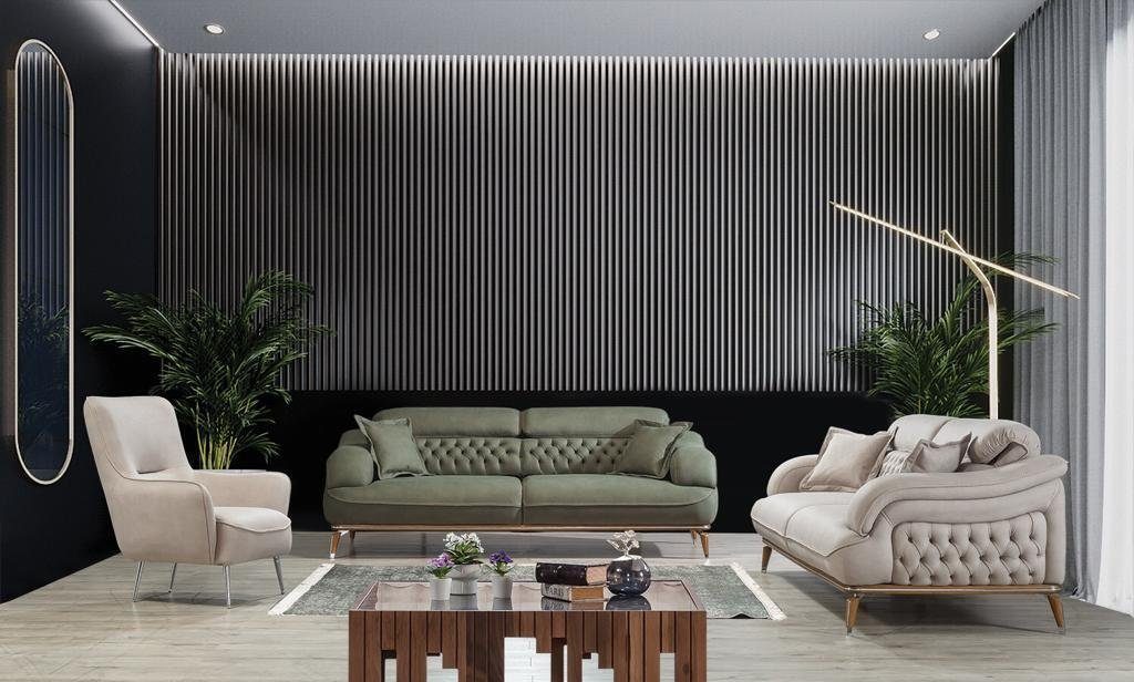 Jvmoebel Wohnzimmer Set Modern Wohnzimmer Komplett 2x Dreisitzer Sofa