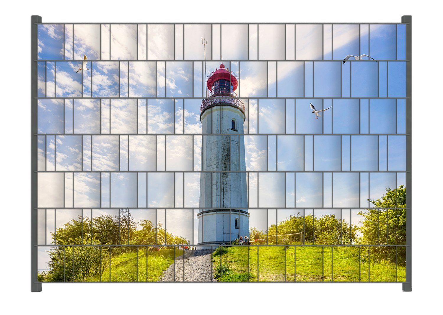 Wallario Sichtschutzstreifen Leuchtturm Auf Hiddensee Bei Sonnenschein