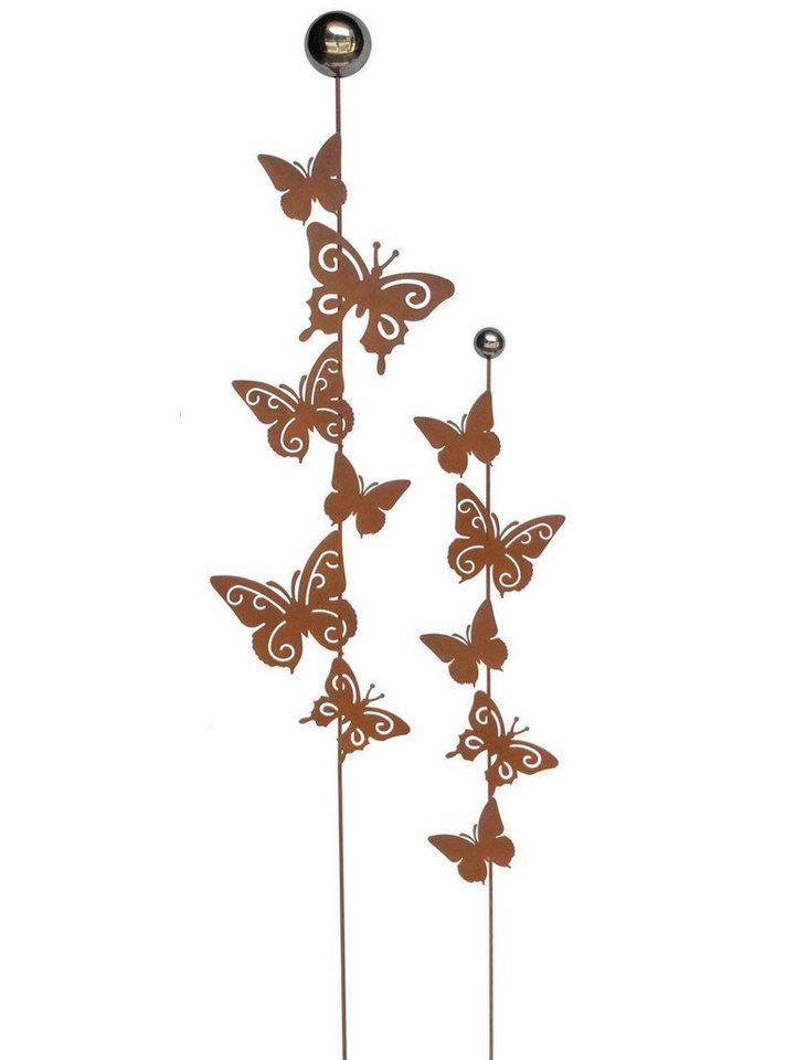Trend Line Gartenfigur Trendline Gartenstecker Schmetterling Metall 28 X