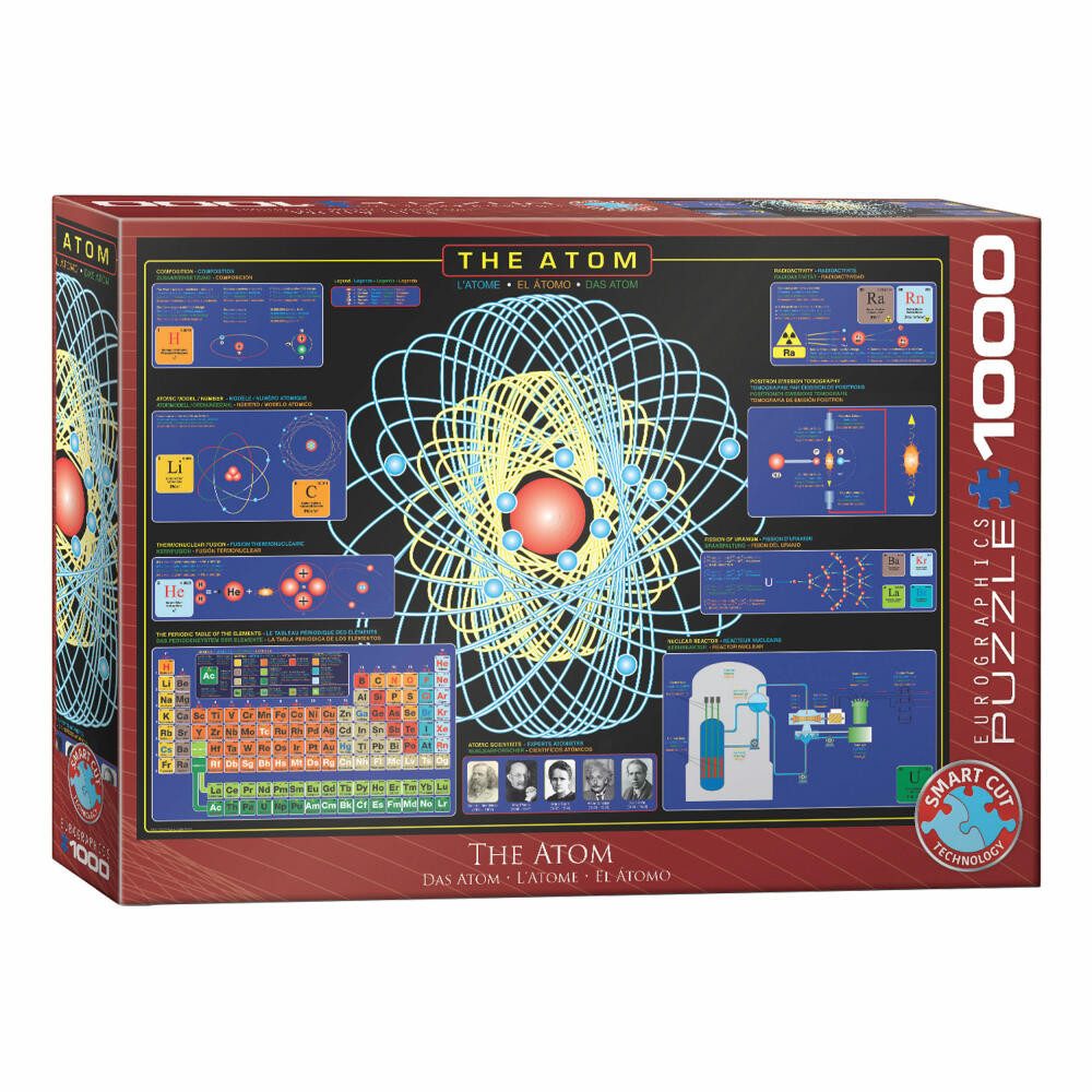 EUROGRAPHICS Puzzle Das Atom, 1000 Puzzleteile, Maße Motiv: 68 x 48 cm