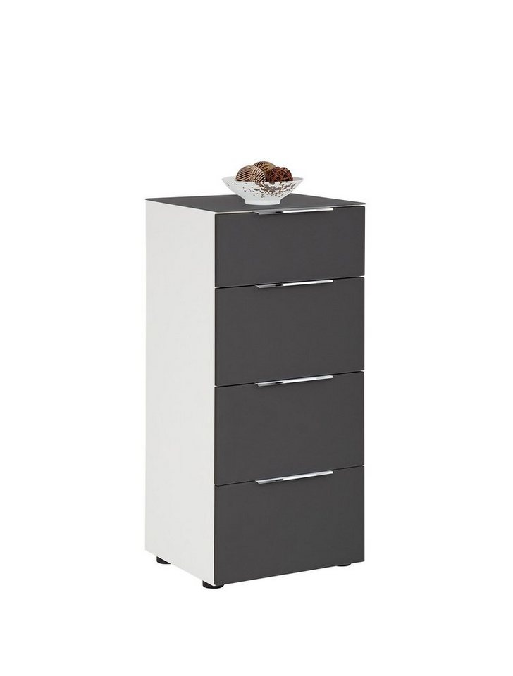 Möbelando Kommode 78073461 Bxhxt 45x99x40 Cm In Weiß Matt Glas