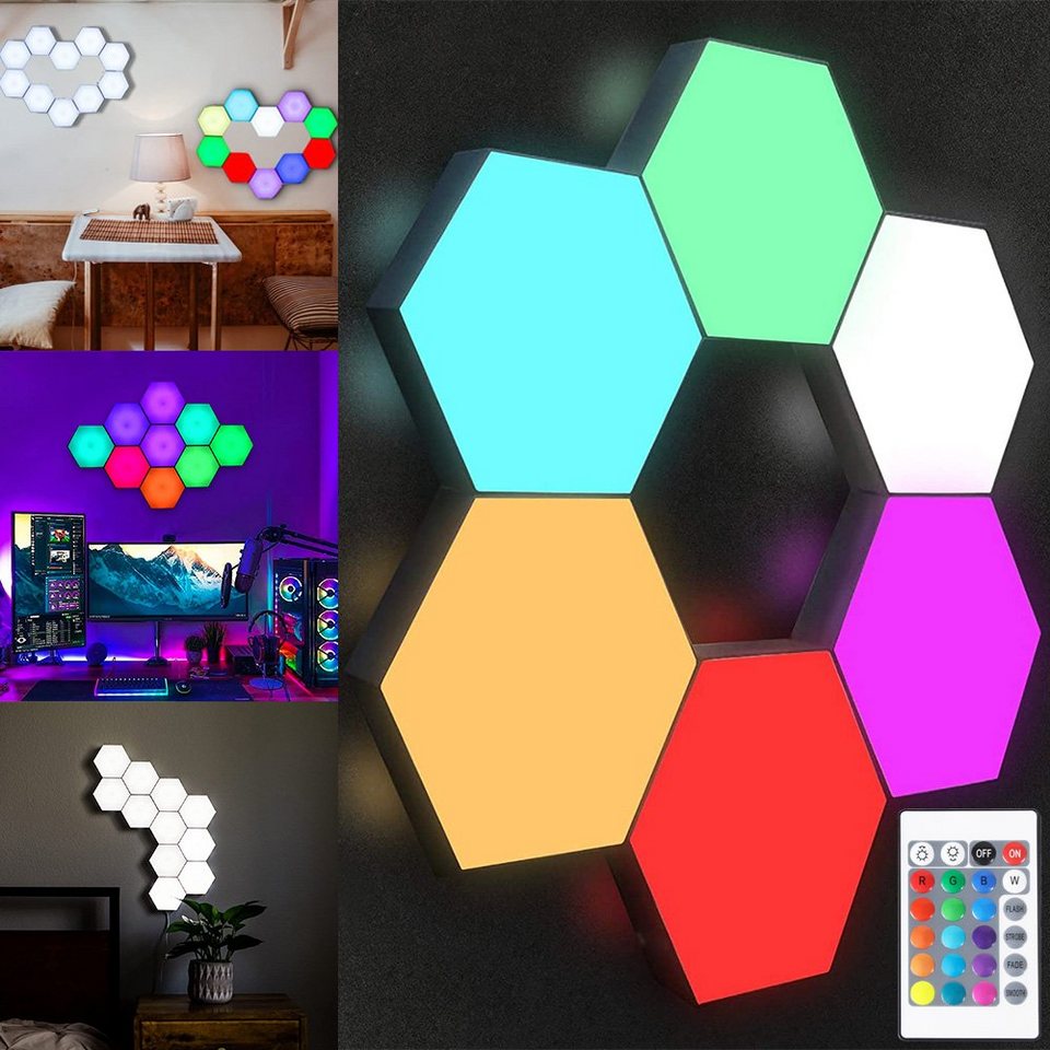 Sunicol Led Dekolicht Hexagon Led Panel Rgb Sechskant Wandleuchten