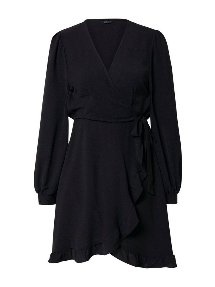 Only Sommerkleid Mette 1 Tlg Wickel Design Saumkante Mit Borte