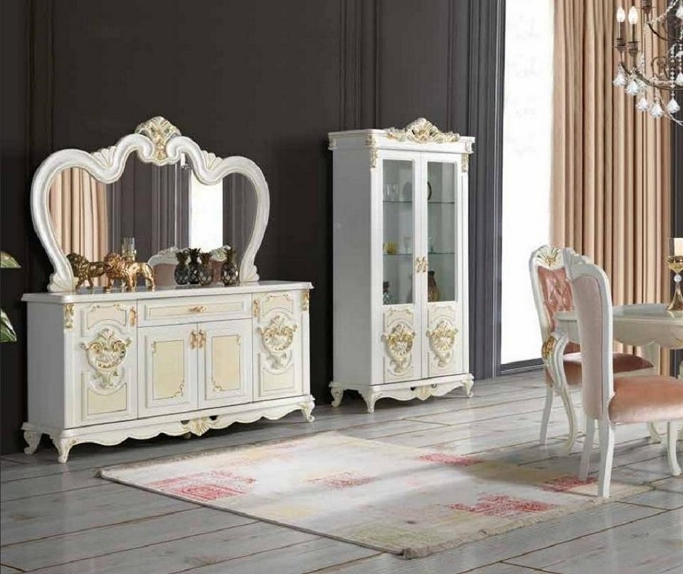JVmoebel Wohnzimmer-Set Garnitur Anrichte Spiegel Vitrine Gruppe ... JVmoebel Wohnzimmer-Set Garnitur Anrichte Spiegel Vitrine Gruppe ...