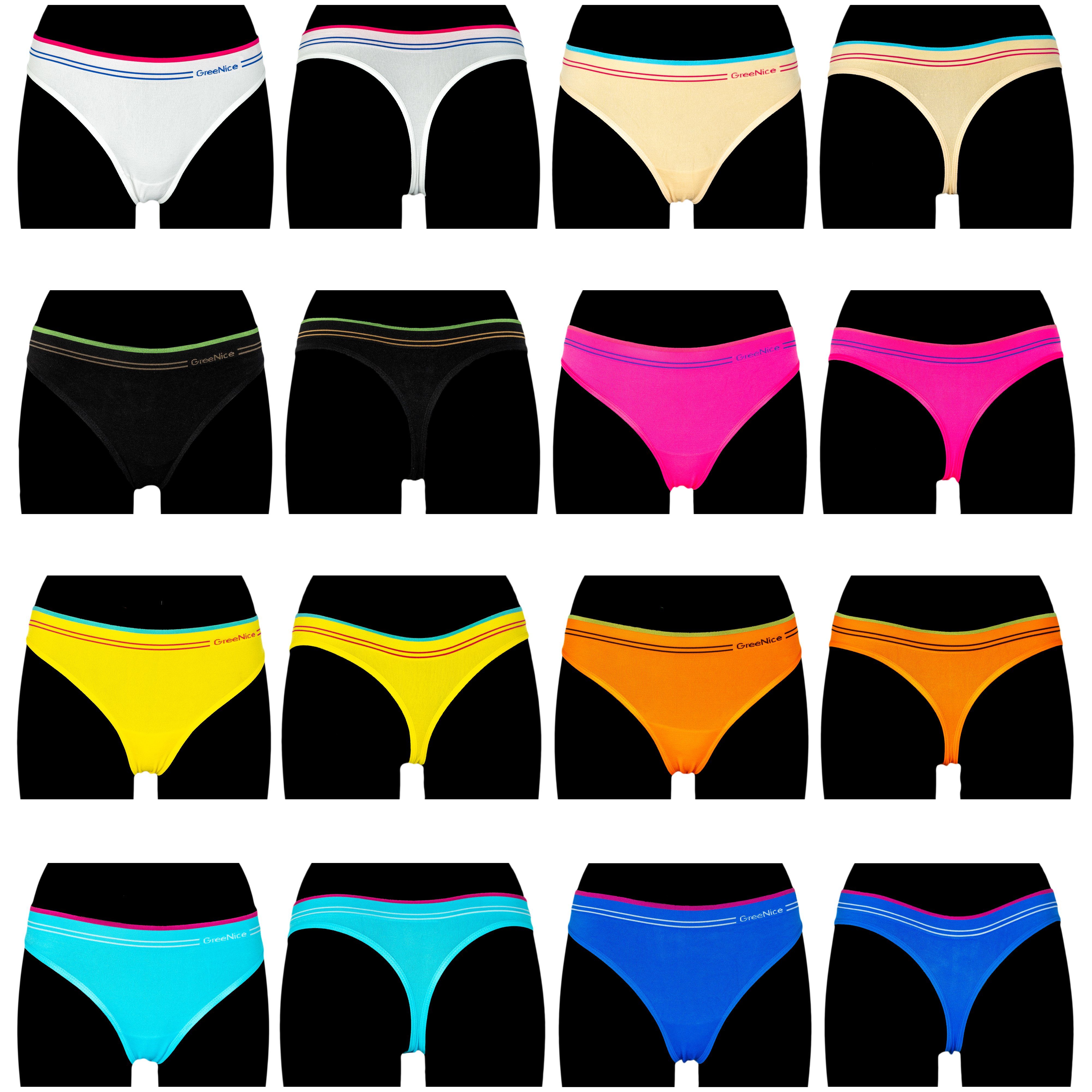 TEXEMP Stringtanga 3, 6, 9 Damen String Tanga Microfaser Taillenslips ...