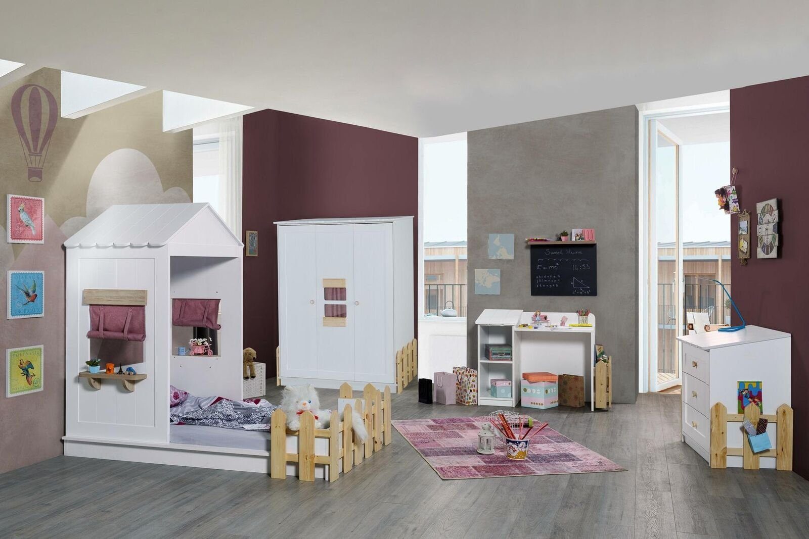 Jvmoebel Jugendzimmer Set Designer Zimmer Jugend Schlafzimmer Bett