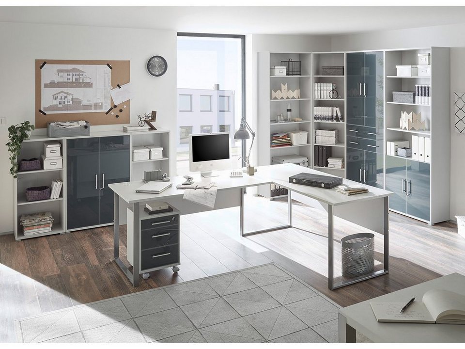 Möbelando Büro Set Olivia 9 Teilig 9 St 220 Cm H Mit
