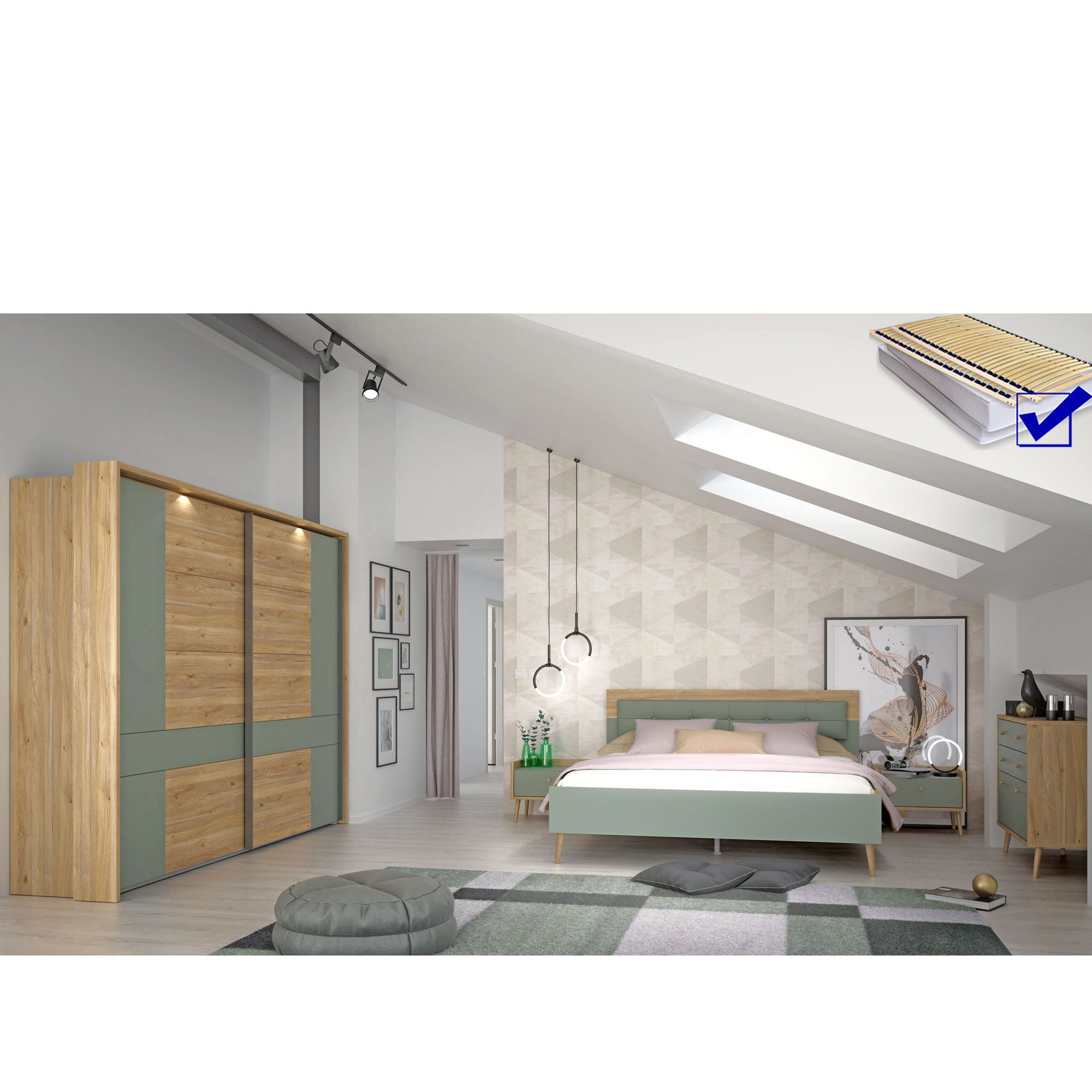 Expendio Schlafzimmer Set Wenke 30 Spar Set 9 Tlg Salbei