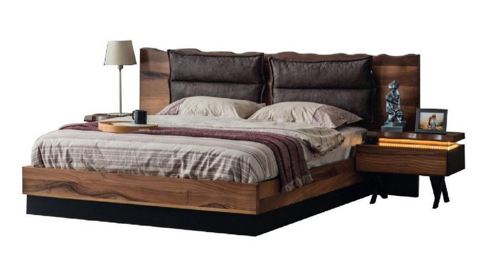 Jvmoebel Schlafzimmer Set Schlafzimmer Holzgarnitur Robustes Bett 2x