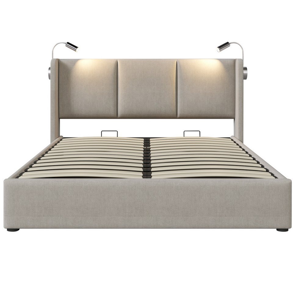 Gotagee Polsterbett Doppelbett Stauraum Jugendbett 160x200 Bettgestell