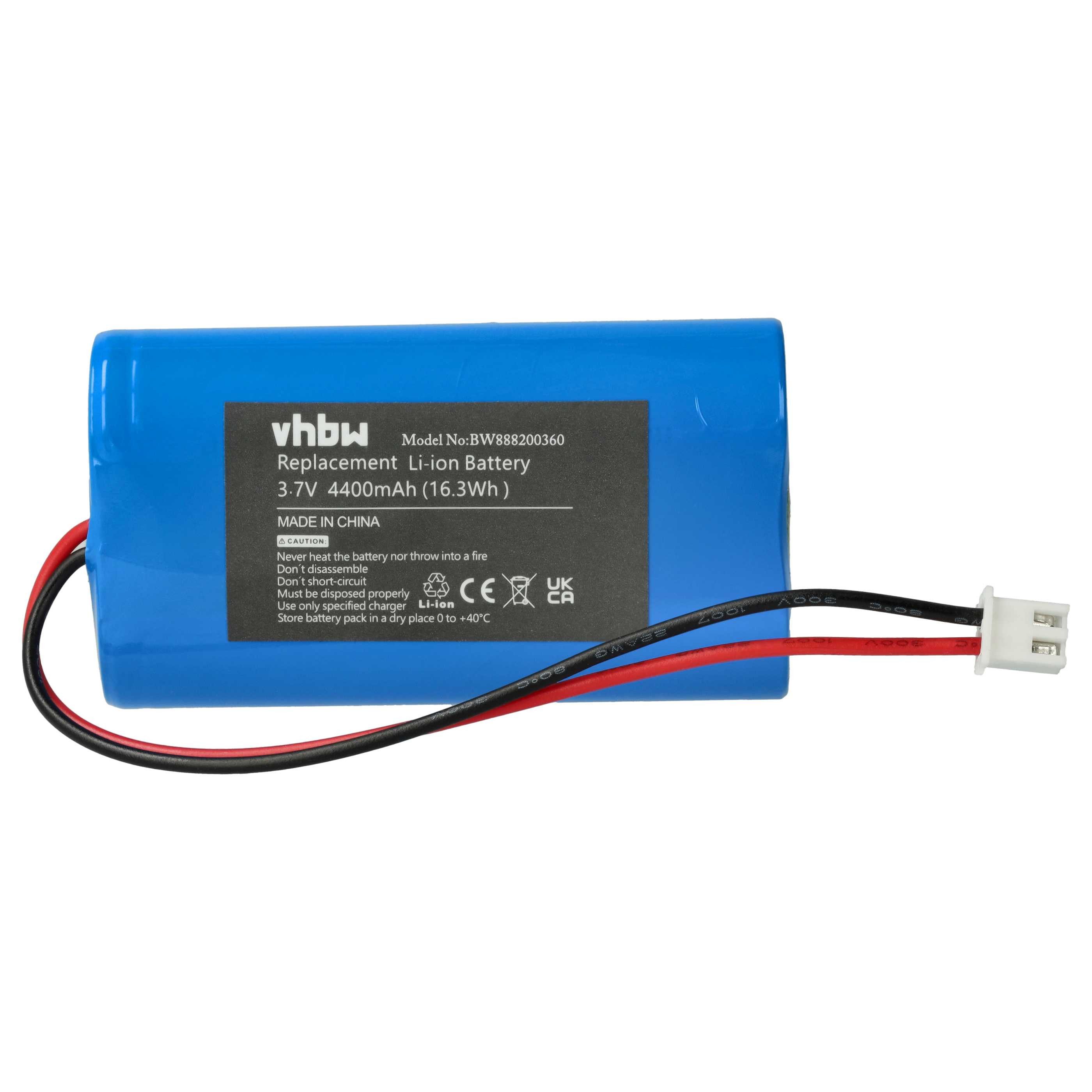 vhbw passend für Weilburg Lampe (4400 mAh, 3,7 V, Li-Ion) Akku Li-Ion 4400 mAh (3,7 V ...