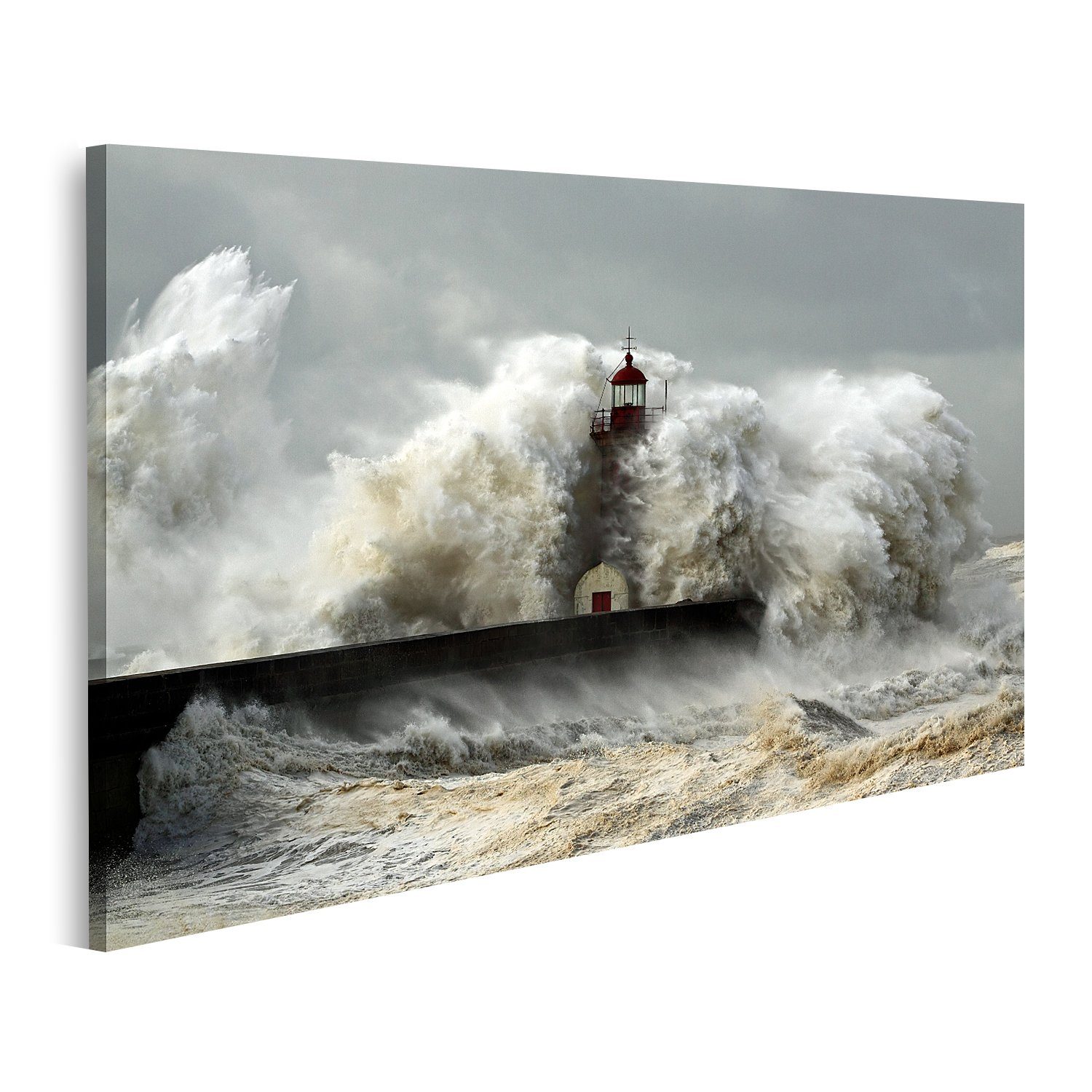 islandburner Leinwandbild Bild auf Leinwand Windige Küste Wandbild Poster Kunstdruck Bilder