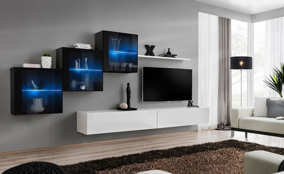 Stylefy Wohnwand Swotch Xx 160x330x40 Cm Wohnmöbel Wohnzimmer Set