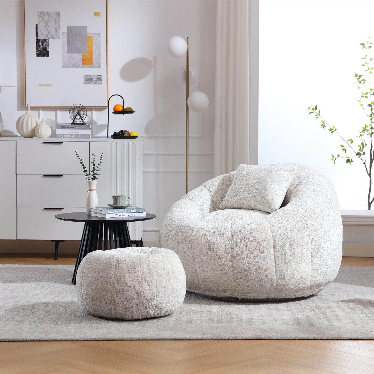 autolock Sitzsack Runder drehbarer Sitzsack-Stuhl 360°freie Rotation ...