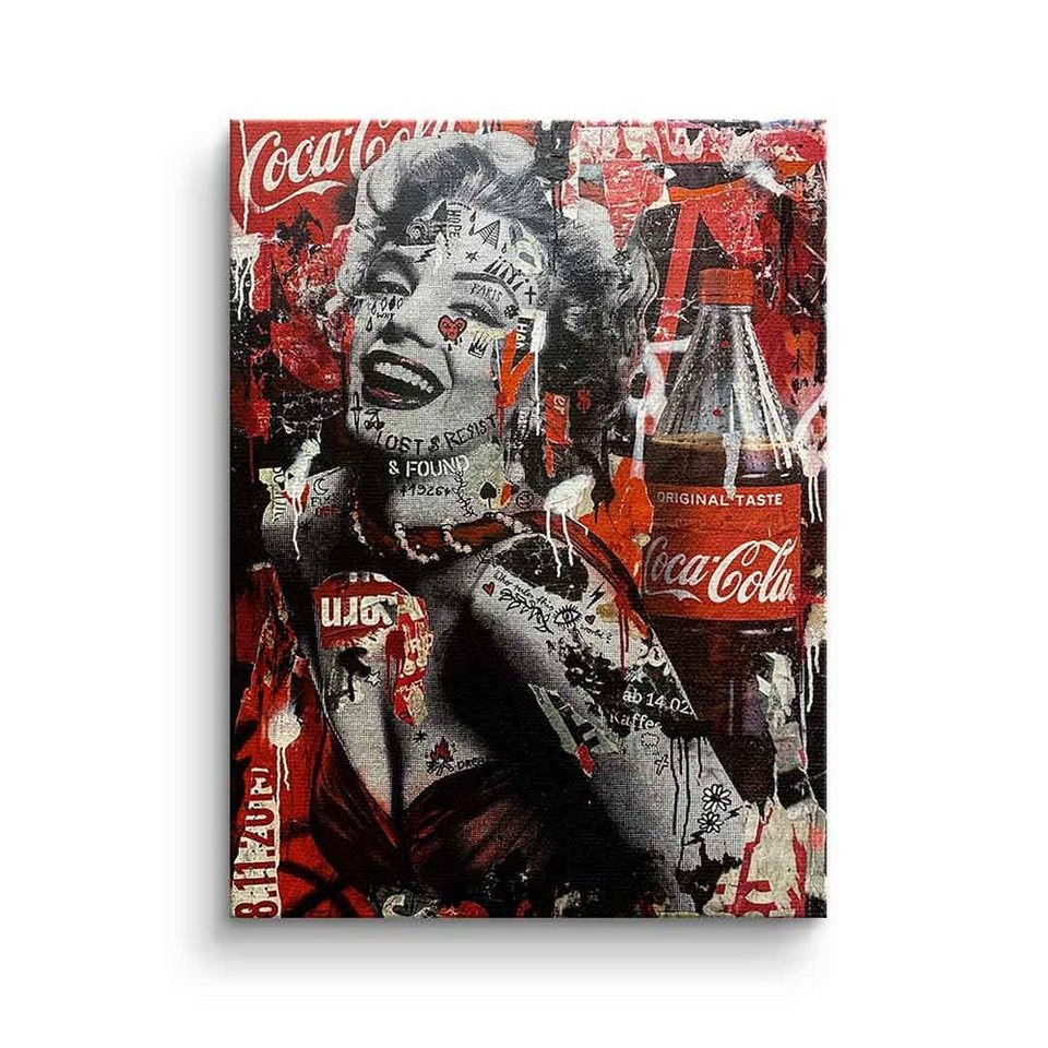 Dotcomcanvas® Leinwandbild Red Overdose Leinwandbild Unikat Marilyn