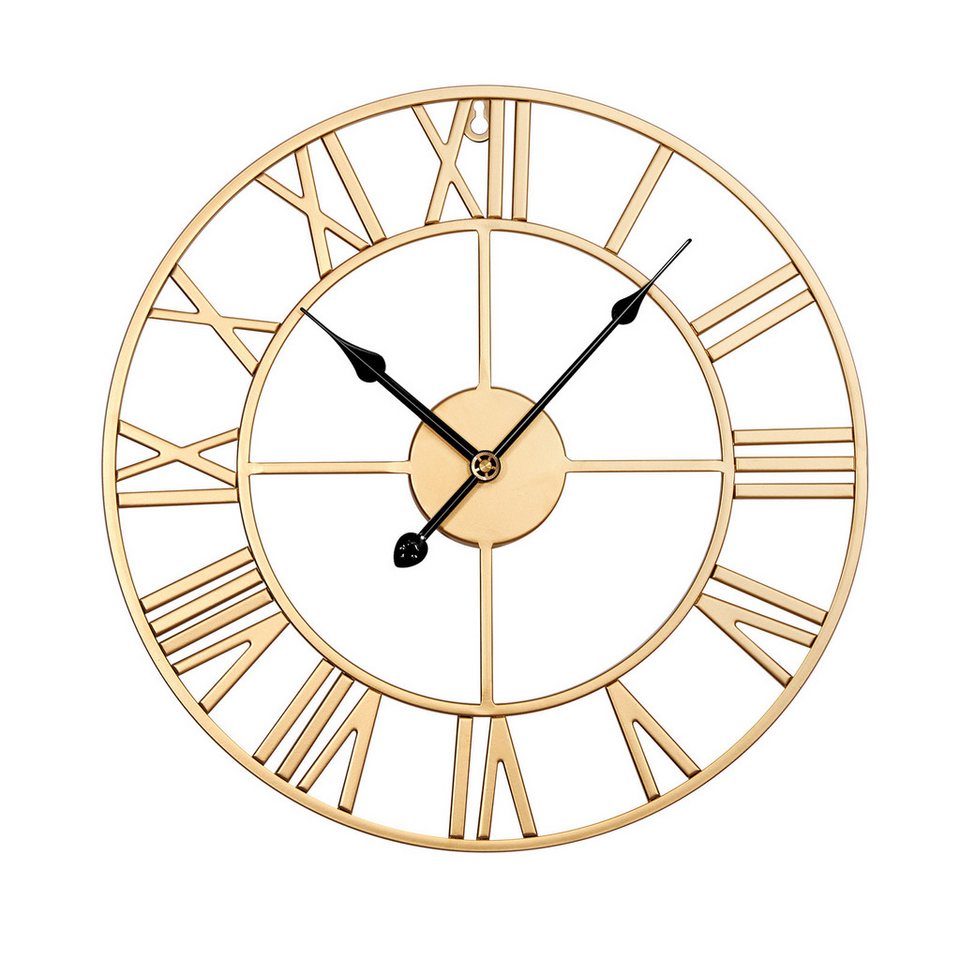 Yorbay Wanduhr Große 40/60cm Metall Wohnzimmeruhr mit römischen Ziffern ... Yorbay Wanduhr Große 40/60cm Metall Wohnzimmeruhr mit römischen Ziffern ...