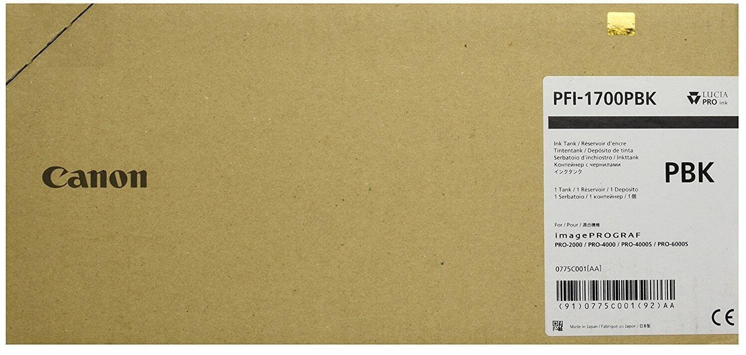 Canon Canon PFI-1700PBK Druckerpatrone fotoschwarz Tintenpatrone