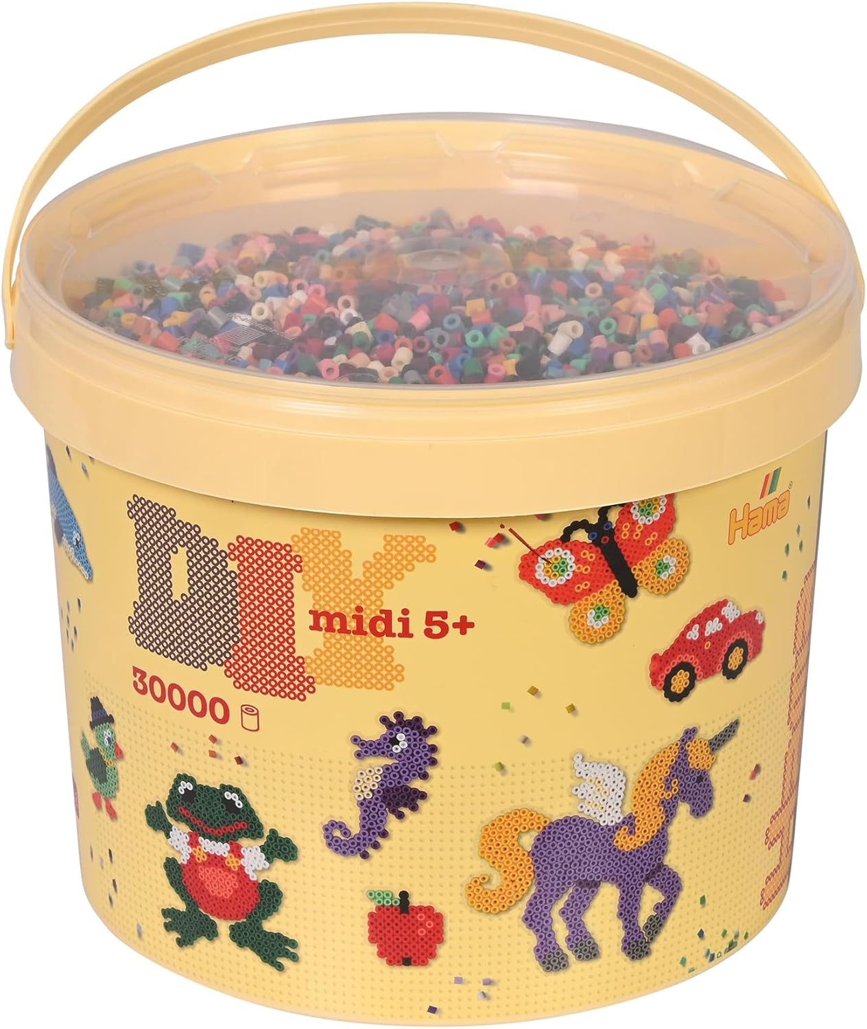 Hama Perlen Bügelperlen Hama Bügelperlen midi "Volltonmix", im Eimer ...