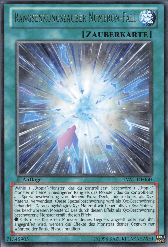 Recollectibles Sammelkarte Yugioh Karte Rangsenkungszauber Numeron Fall