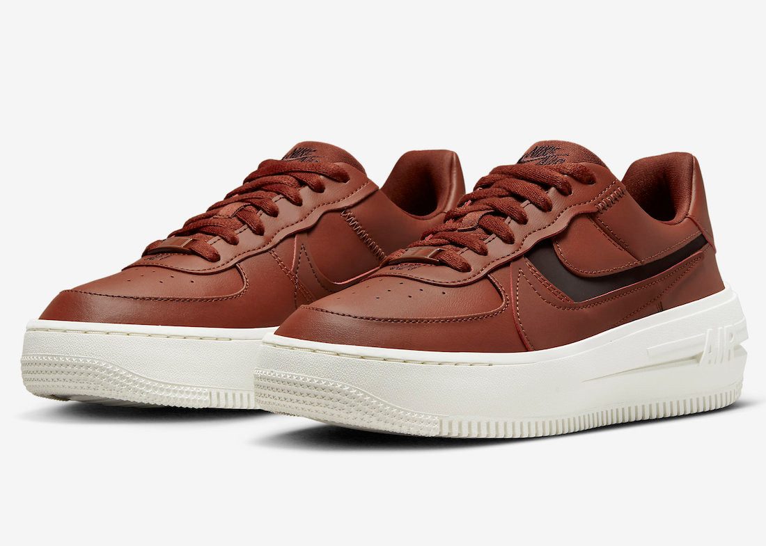 Heatlimited Nike Air Force 1 PLATFORM Mars Stone Brown Burgundy Sneaker ...