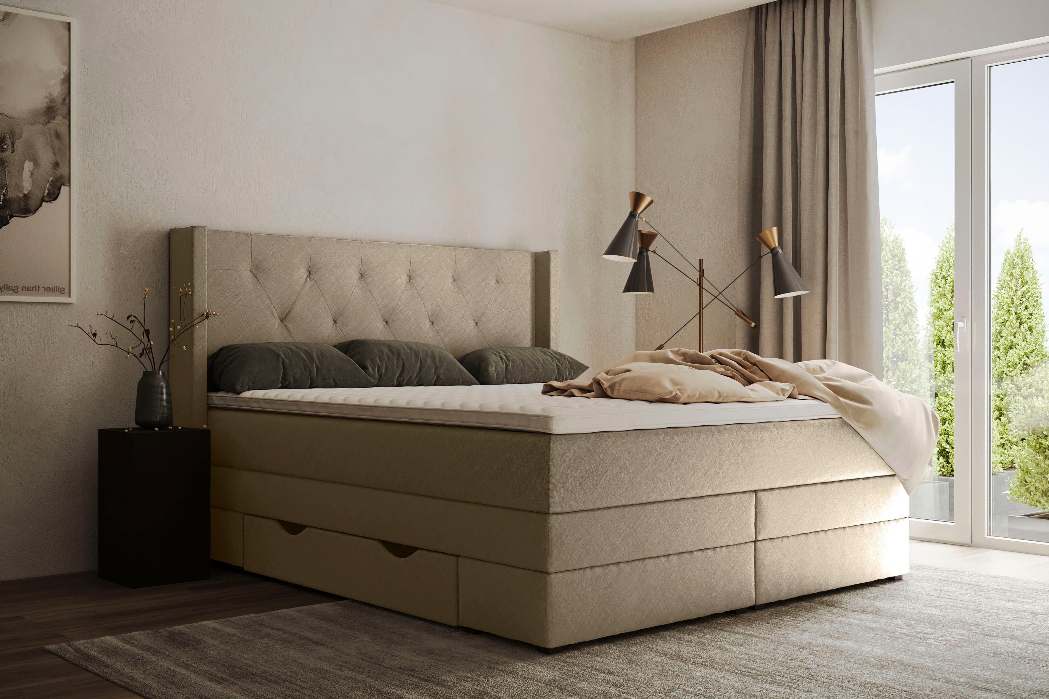 Boxspringbetten 140x200 mit Schubladen online kaufen | OTTO