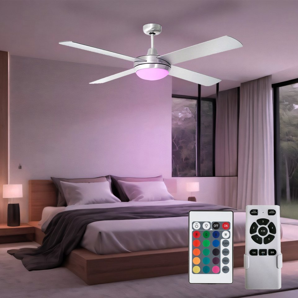 Etc Shop Deckenventilator Led Deckenventilator Inkl Rgb Farbwechsler