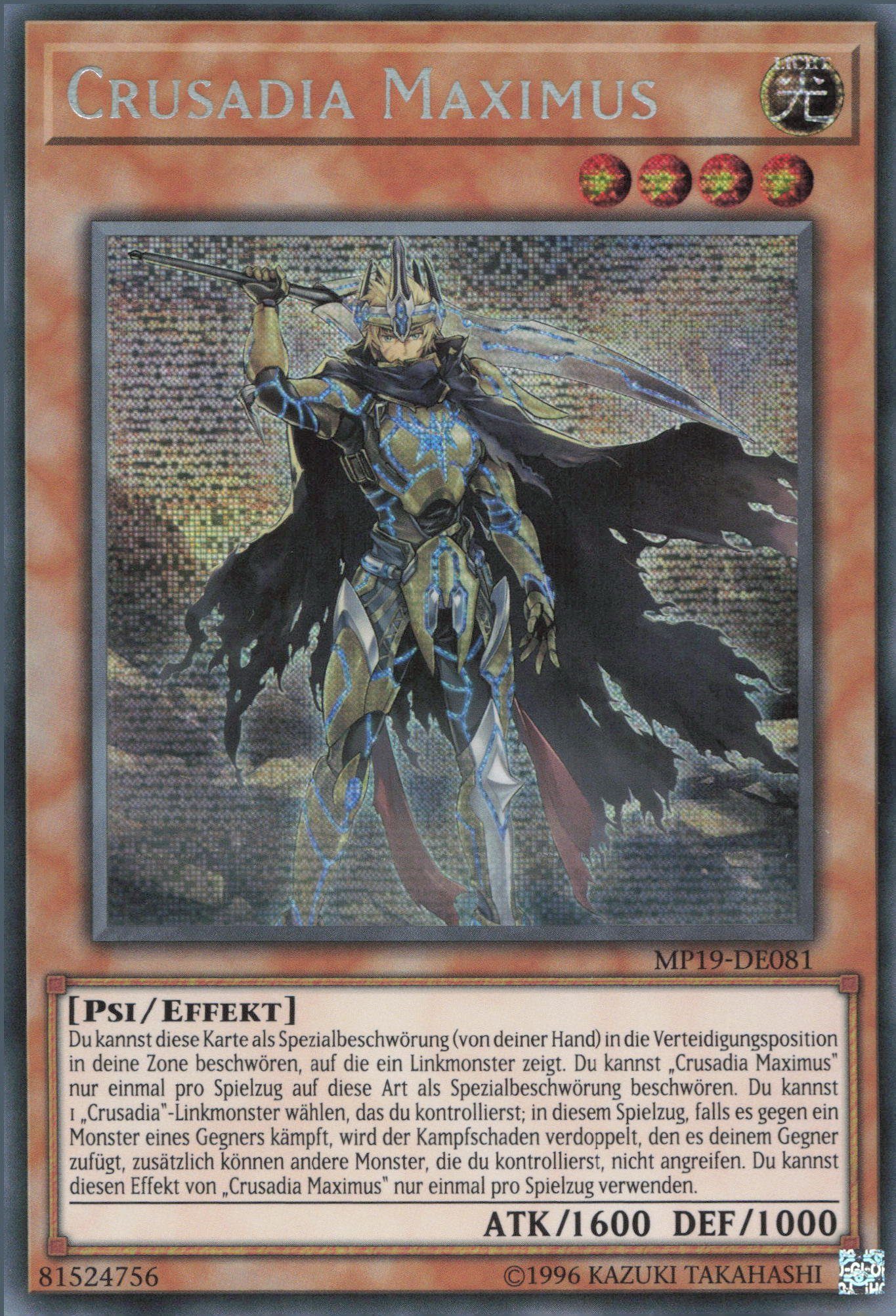 Recollectibles Sammelkarte Yugioh Karte Crusadia Maximus Deutsch Yu Gi