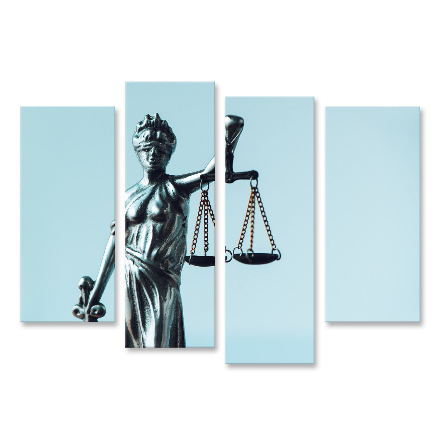 islandburner Leinwandbild Bild auf Leinwand Lady Justice Statue In Der Anwaltskanzlei Figur Wand