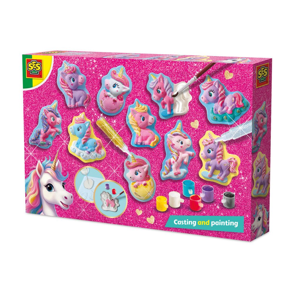 SES Creative Kreativset Gips-Gießset - Baby-Einhörner, Kreativkasten