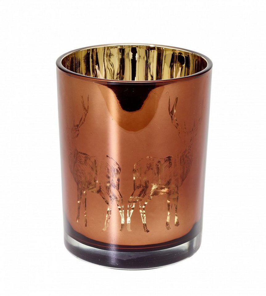 Edzard Windlicht Dian Teelichthalter Aus Glas Mit Hirsch Design
