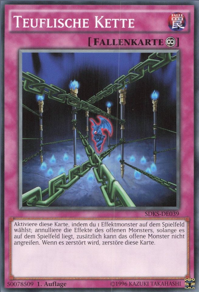 Recollectibles Sammelkarte Yugioh Karte Teuflische Kette Deutsch Yu Gi