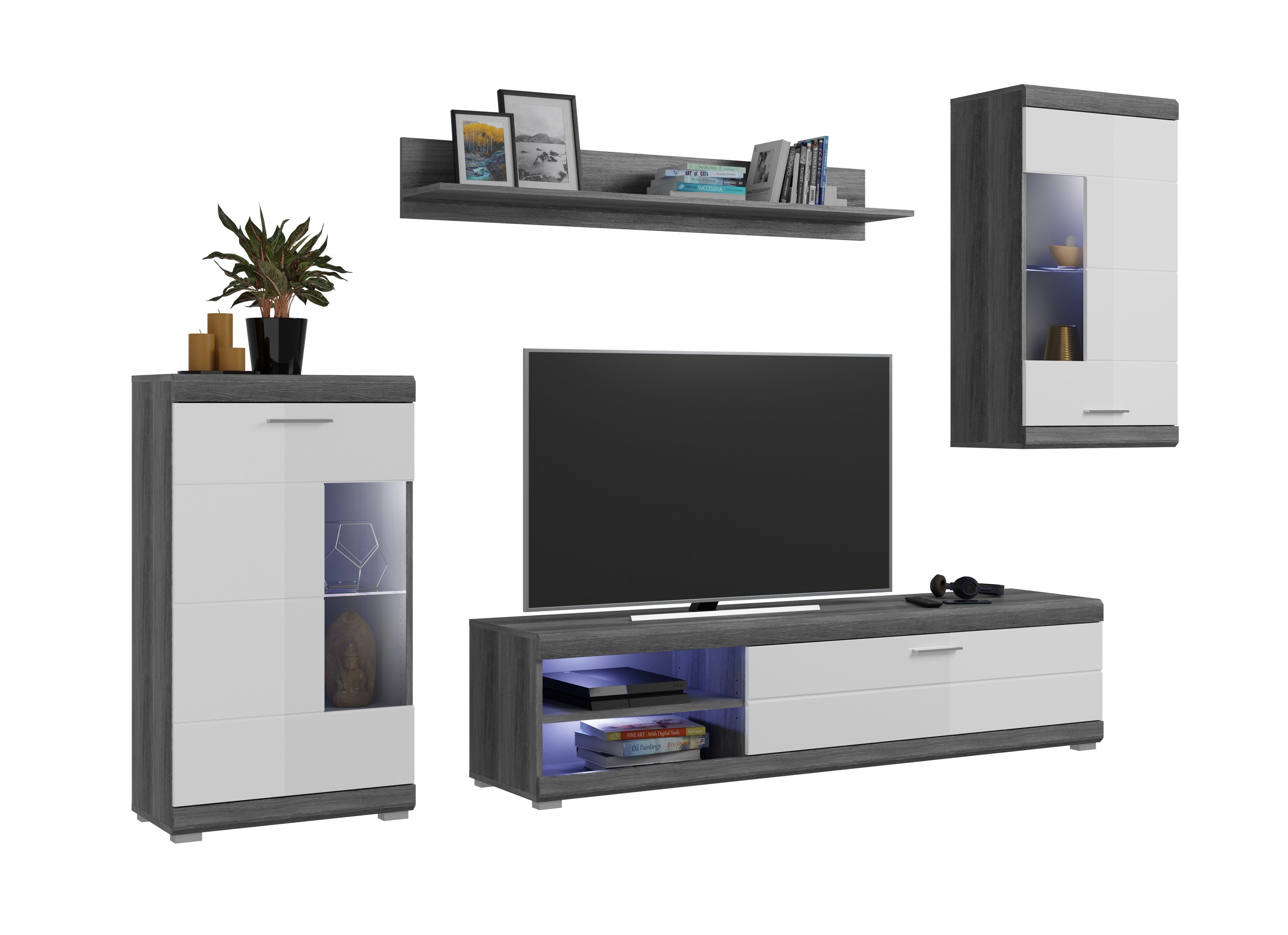 Silberne Wohnwände online kaufen | OTTO