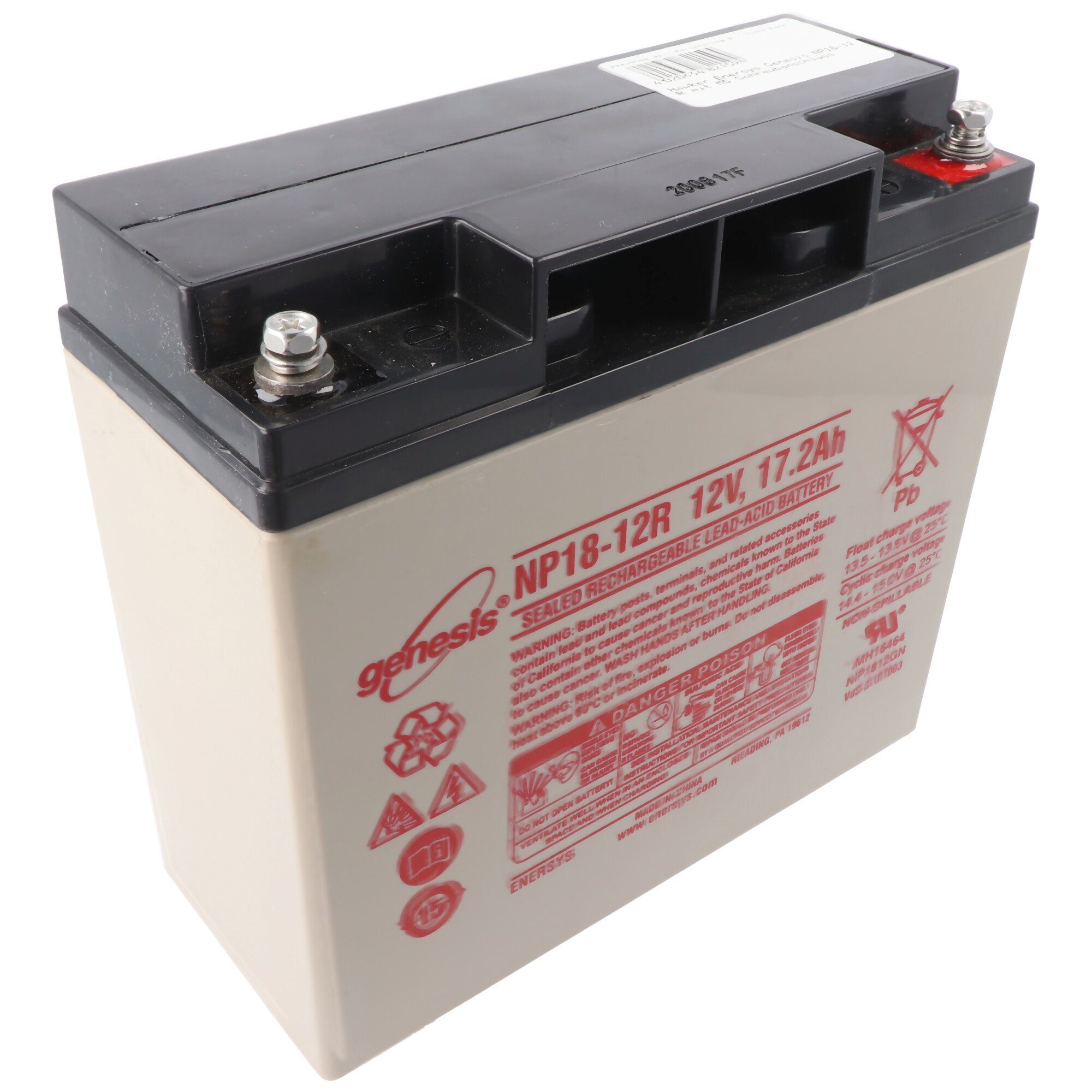 Hawker EnerSys Hawker Enersys Genesis NP18-12R mit M5 Schraubanschluss Akku 17200 mAh (12,0 V)