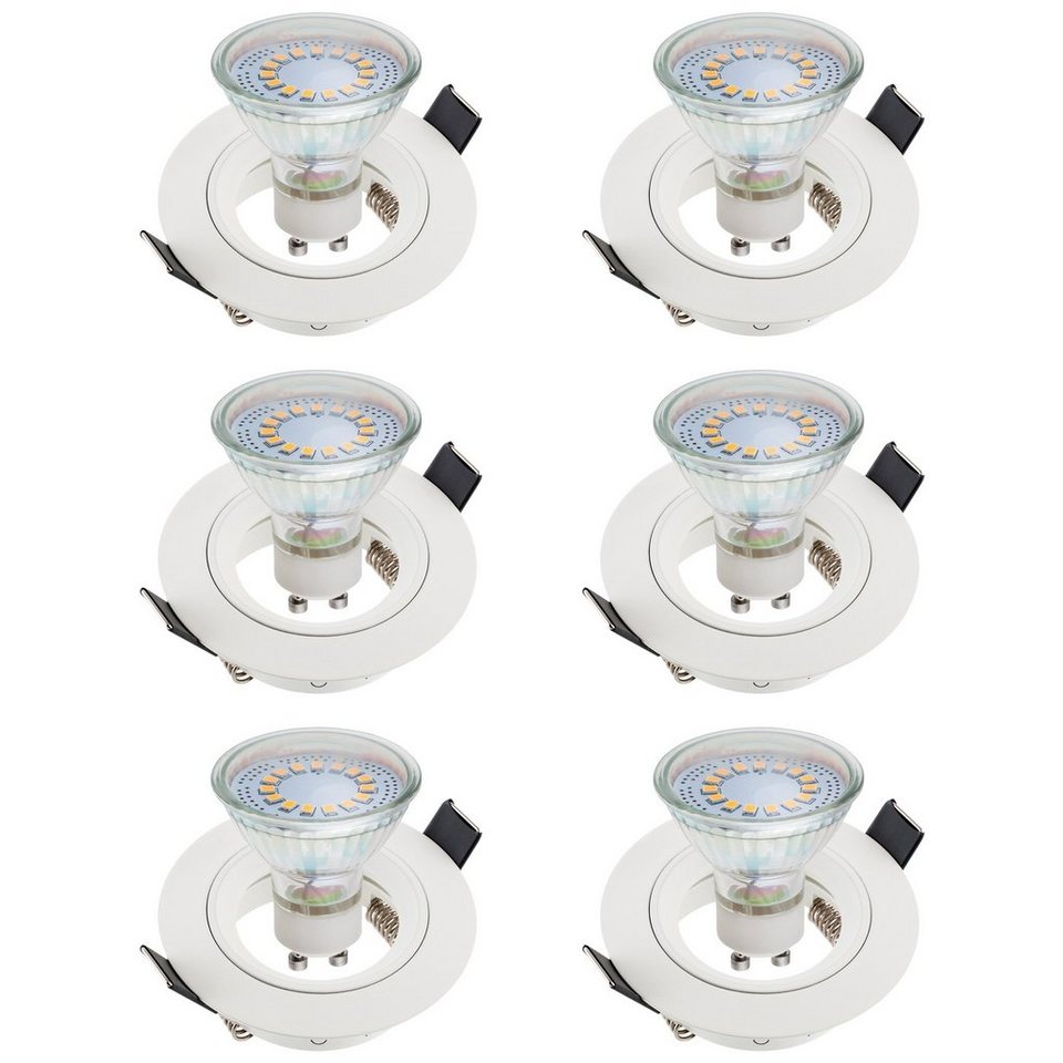 SEBSON LED Einbaustrahler »Einbaustrahler rund Alu weiß 6er Pack inkl ... SEBSON LED Einbaustrahler »Einbaustrahler rund Alu weiß 6er Pack inkl ...