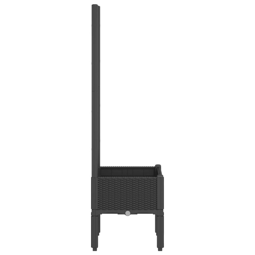 vidaXL Rankgitter 40 x 40 x 142 cm Pflanzkübel mit Rankgitter Schwarz ...