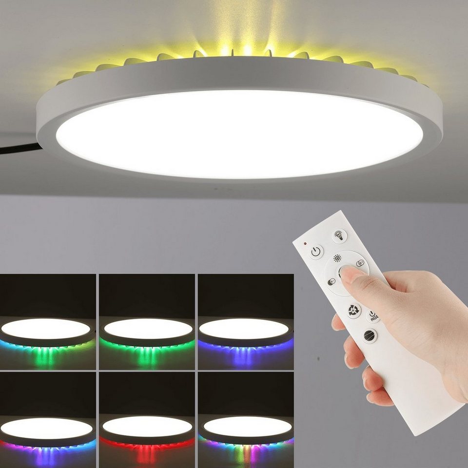 Letgospt Deckenleuchte Led Deckenlampe 28w Rgb Farbwechsel Mit
